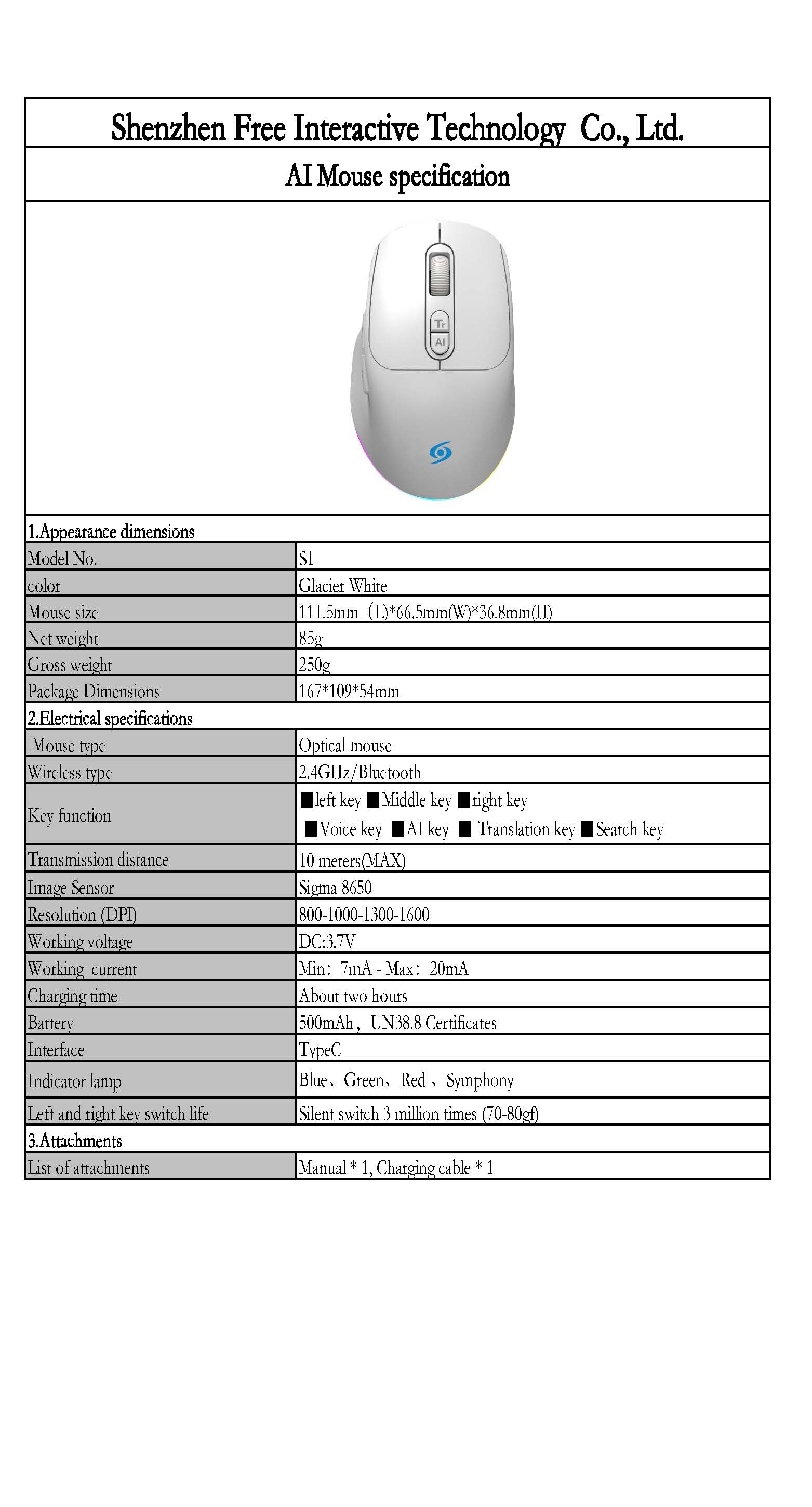 AI Smart Voice Mouse, Multifunctional Mouse, 2.4G Wireless Mouse with ...